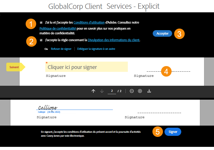 Configuration de l’acceptation des conditions d’utilisation et de la divulgation des ...